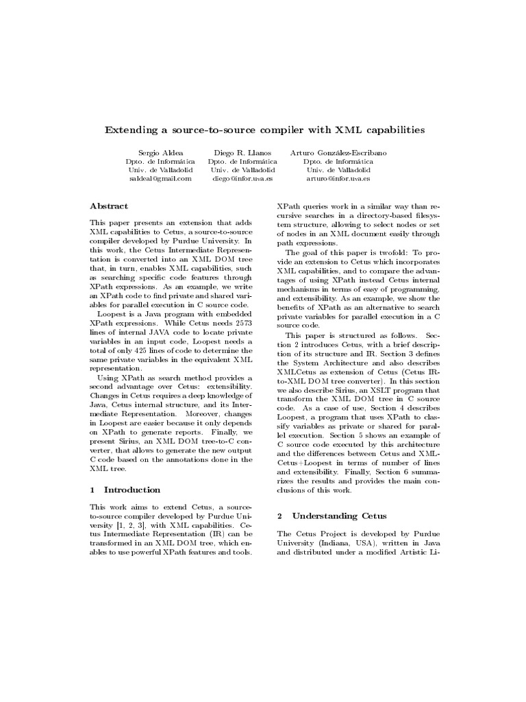 Extending A Source To Source Compiler | PDF | Xslt | X Path
