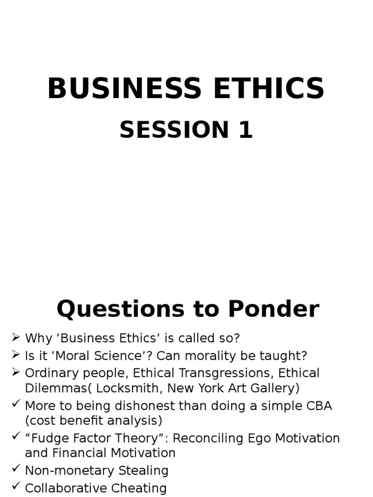 Business Ethics | PDF | Morality | Business Ethics