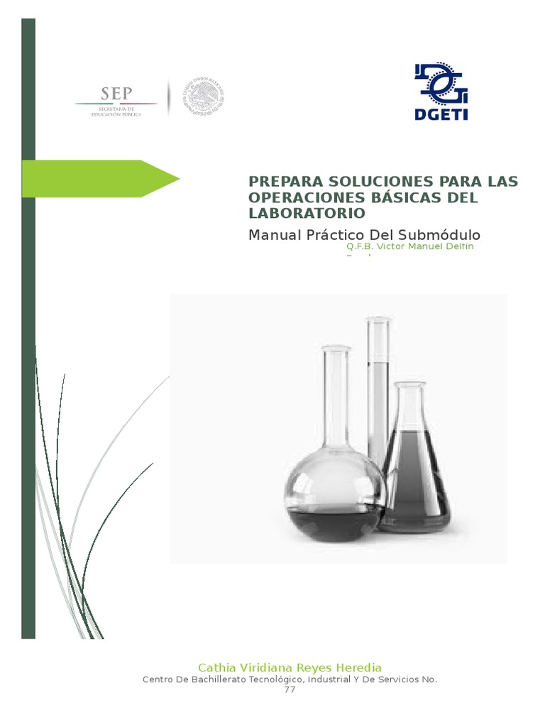 Manual de prepara soluciones para las operaciones básicas del laboratorio clinico | Laboratorios ...