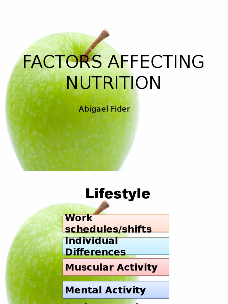Factors Affecting Nutrition: An Analysis of Lifestyle, Medications ...