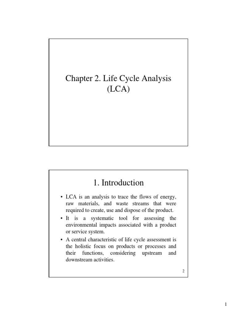 Chapter 2 Life Cycle Assessment | PDF | Ozone Depletion | Life Cycle ...