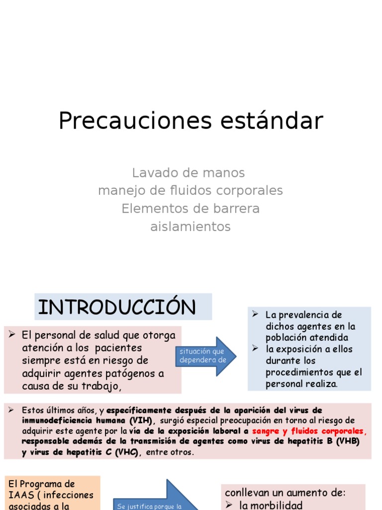 Precauciones Estándar | PDF | Lavado de manos | Especialidades Medicas