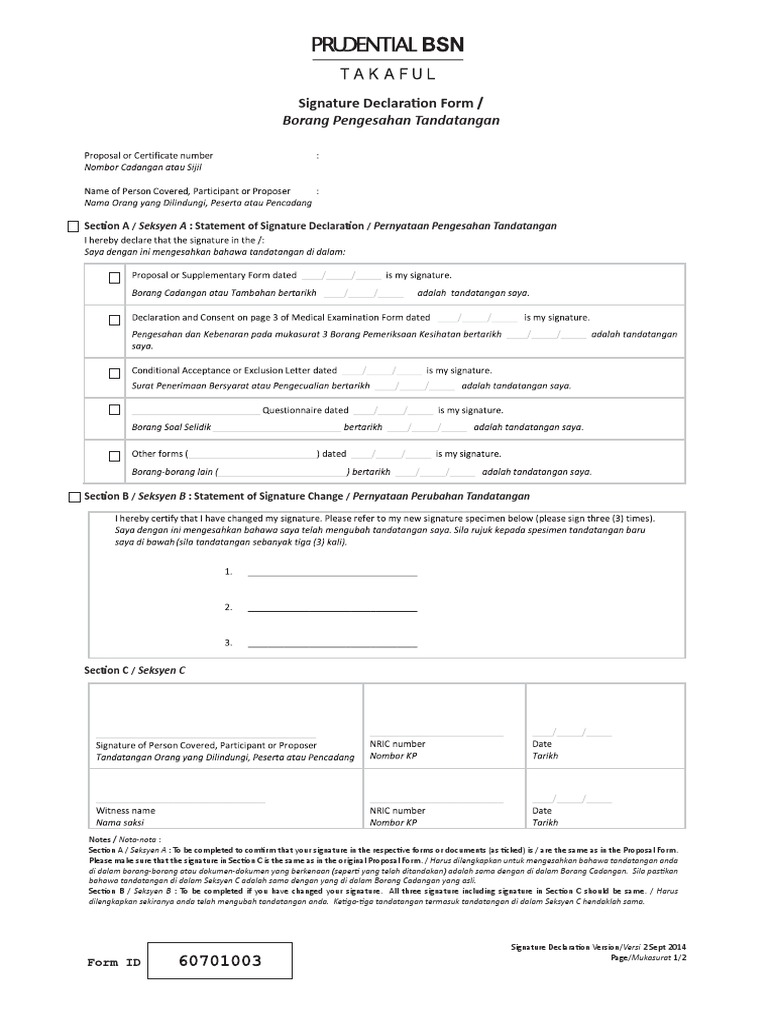 Signature Declaration Form | Justice | Crime & Justice