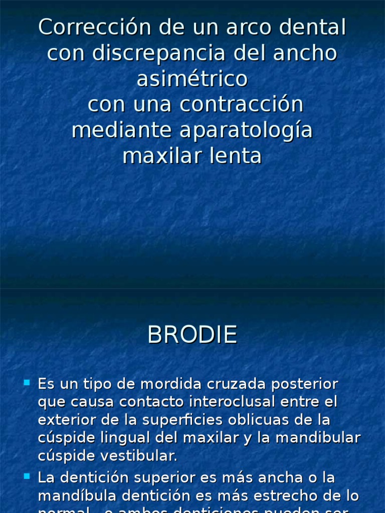 Presentacion Brody | PDF | Diente humano | Ortodoncia