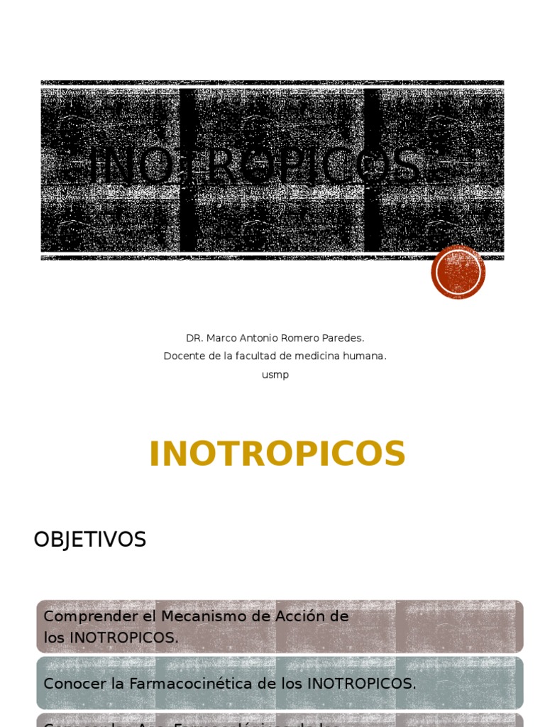 Farmacologia - Inotrópicos | PDF | Farmacología | Sistema cardiovascular