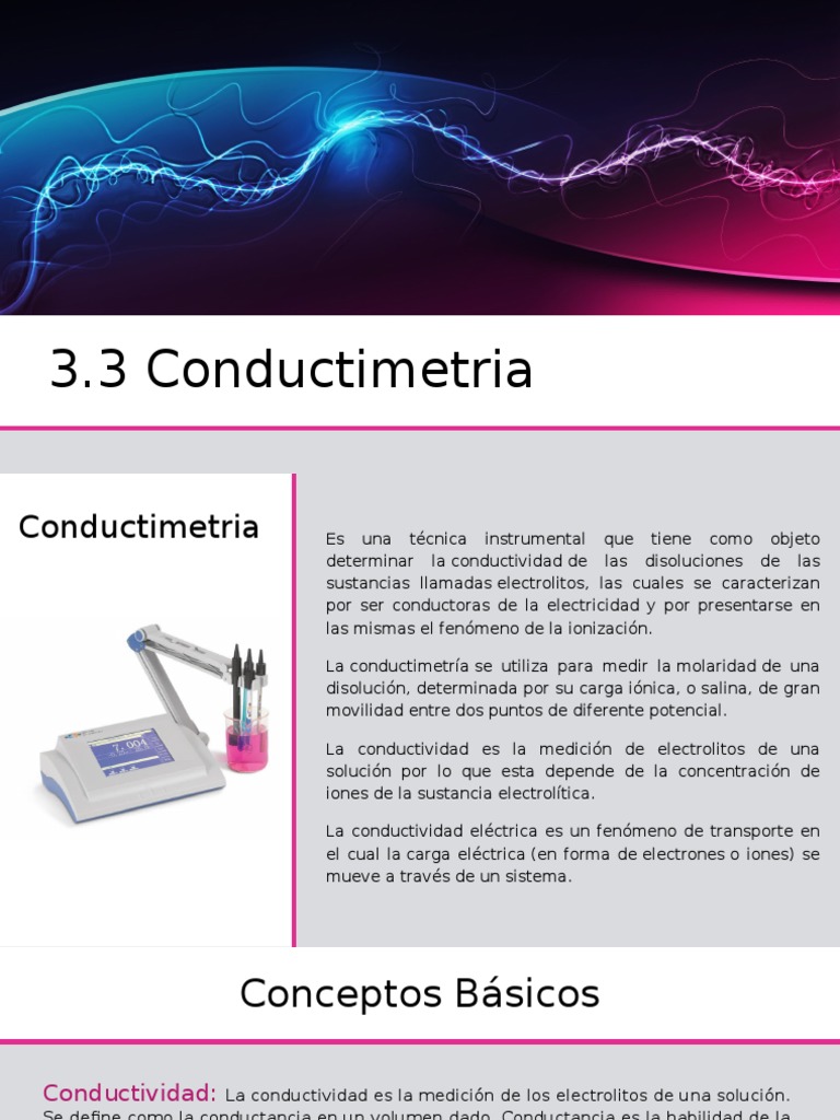 Conductimetria | PDF | Electroquímica | Electrodo