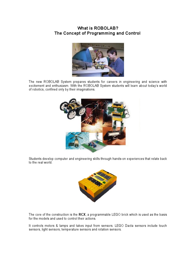What Is ROBOLAB? The Concept of Programming and Control | PDF | Axle | Manufactured Goods