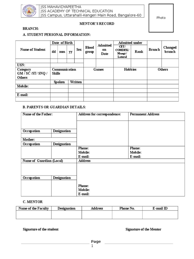 Student Academic Record: A Comprehensive Documentation of a Student's ...