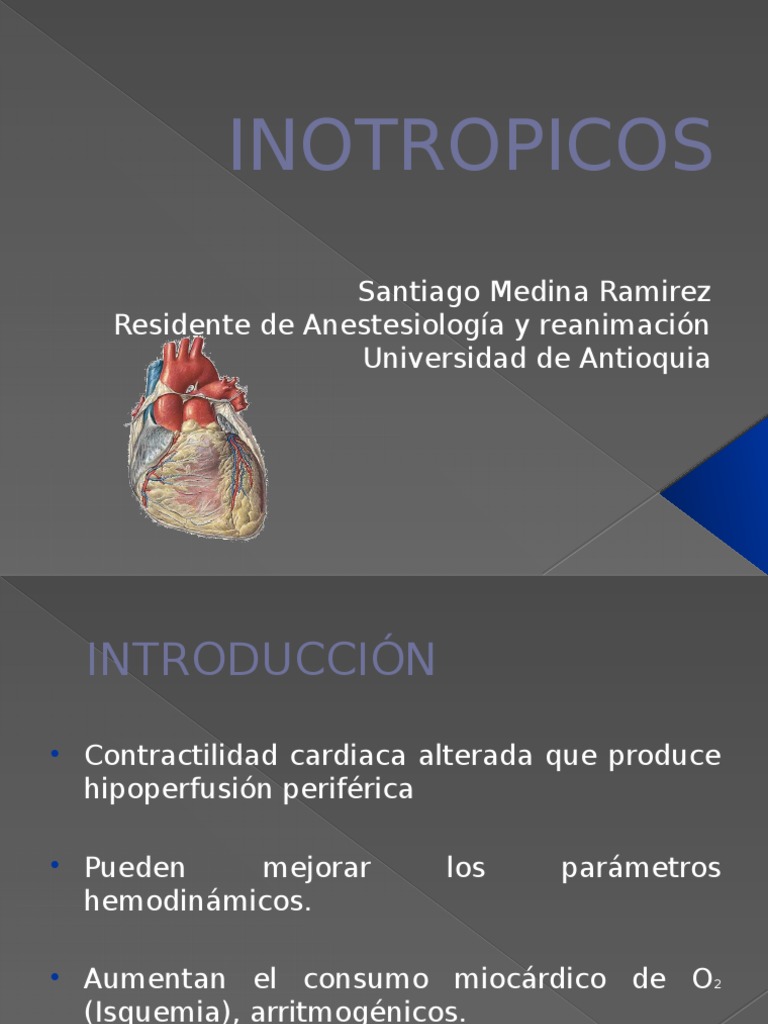 INOTROPICOS | PDF | Sistema cardiovascular | Especialidades Medicas