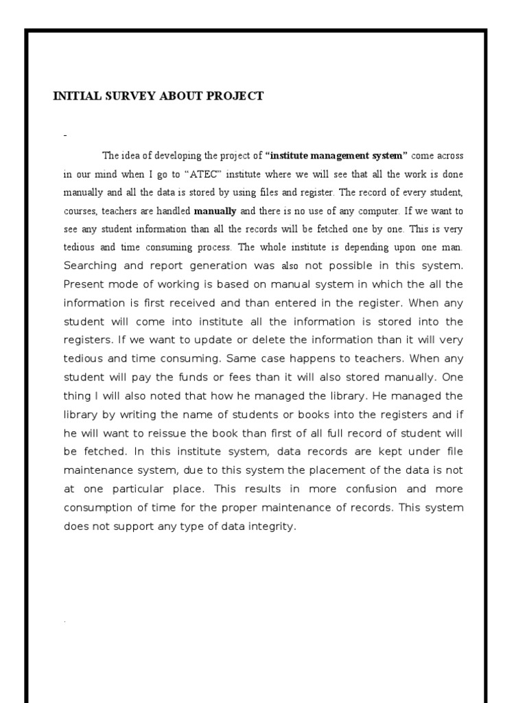 Institute Management System Proposal | PDF | Computer File | Library ...