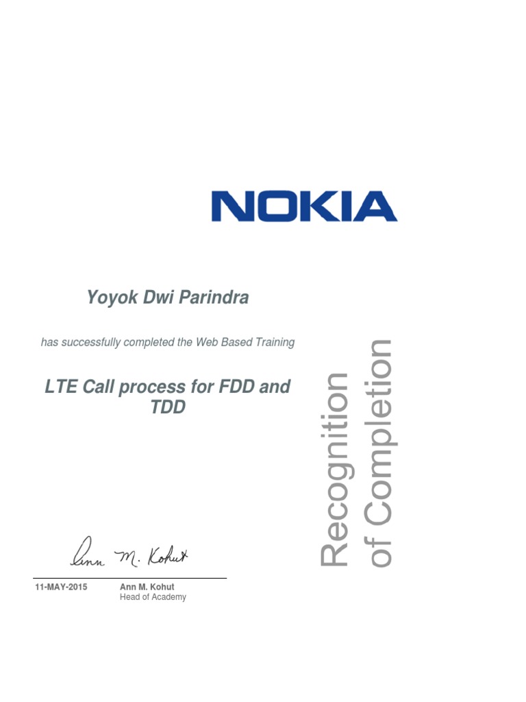 LTE Call Process Training Completion | PDF | Business