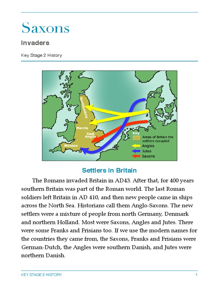 KS2 History: Anglo-Saxon Settlement in Britain | PDF | Anglo Saxons ...