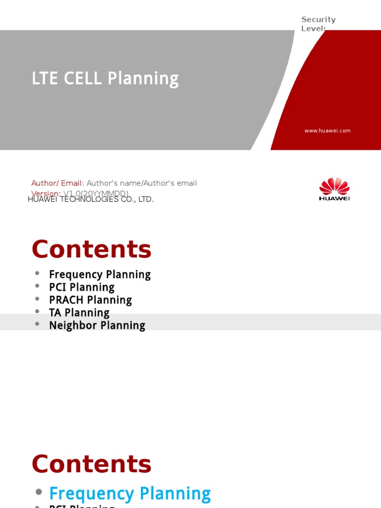 LTE CELL Planning: Security Level | PDF | Lte (Telecommunication ...