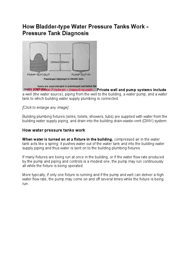 How Bladder Pressure Tank | PDF | Leak | Tap (Valve)