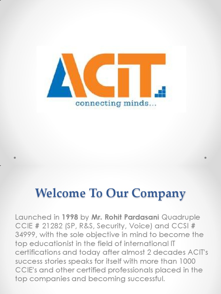 Best IT Training Institute | ACIT Education Pvt Ltd | Cisco ...