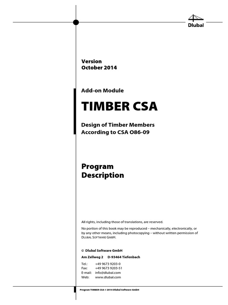 Timber Csa | PDF | Bending | Buckling