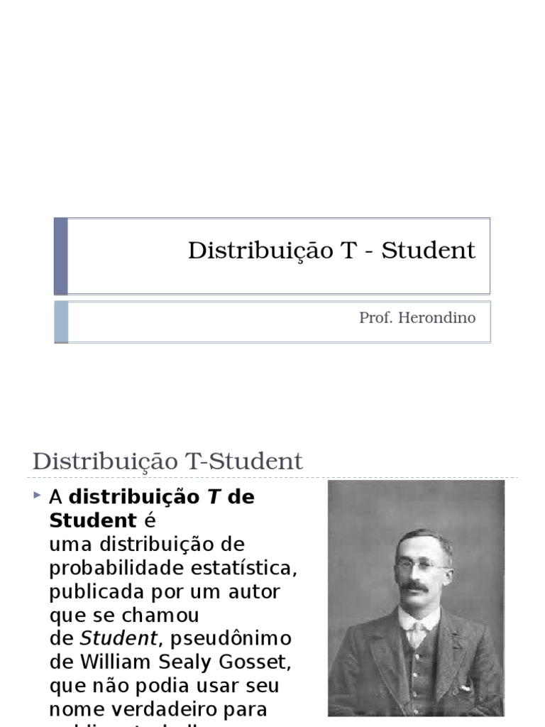 Distribuição T-Student em Estatística | PDF | Variação | Teoria da Medida