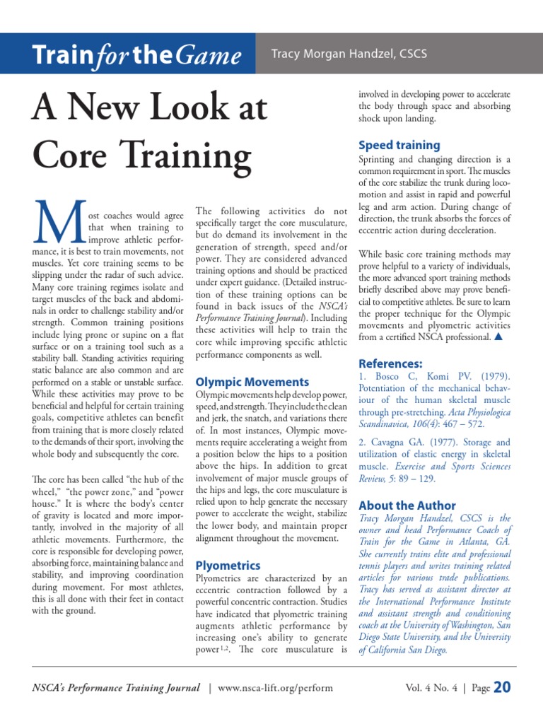 A New Look at Core Training | PDF | Muscle Contraction | Muscle