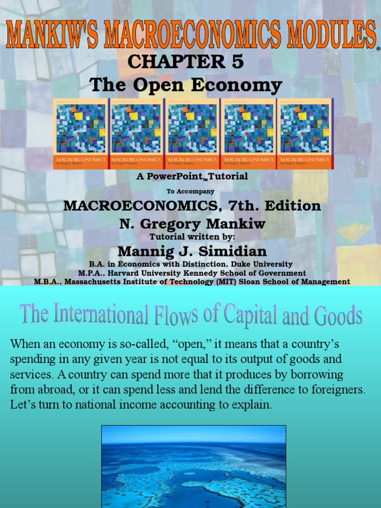 The Open Economy: MACROECONOMICS, 7th. Edition N. Gregory Mankiw Mannig ...