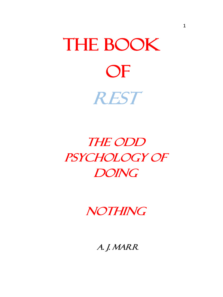 The Book of Rest: Psychology of Relaxation | PDF | Affect (Psychology ...