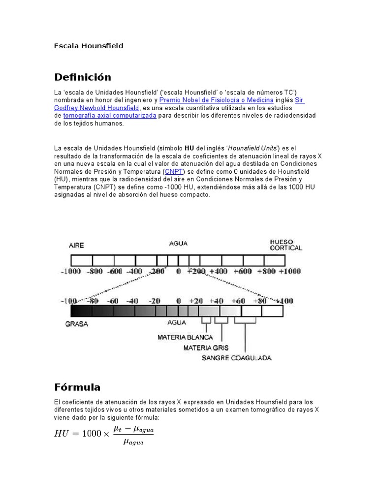 Escala Hounsfield | PDF