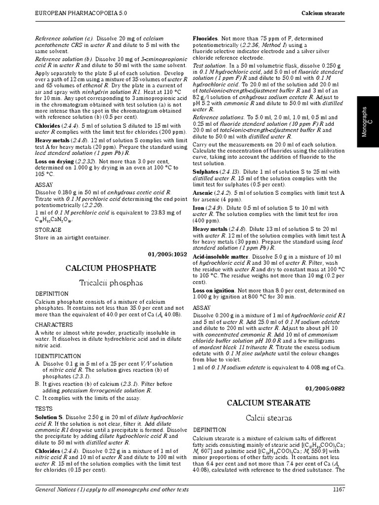 Calcium Stearate | PDF | Acid | Solution