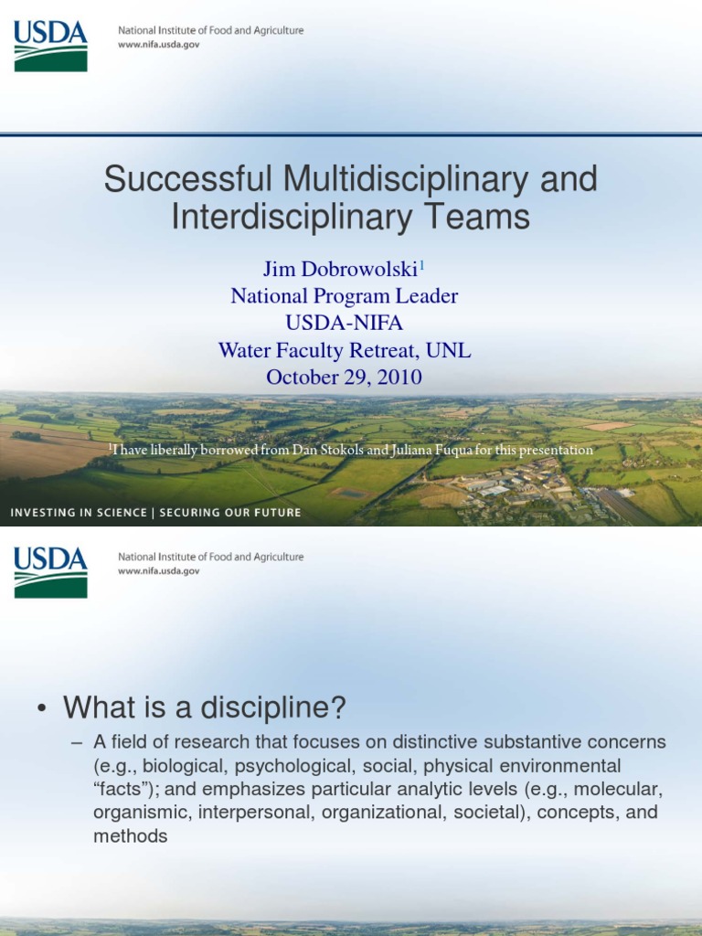 Successful Multidisciplinary and Interdisciplinary Teams - Why Bother ...