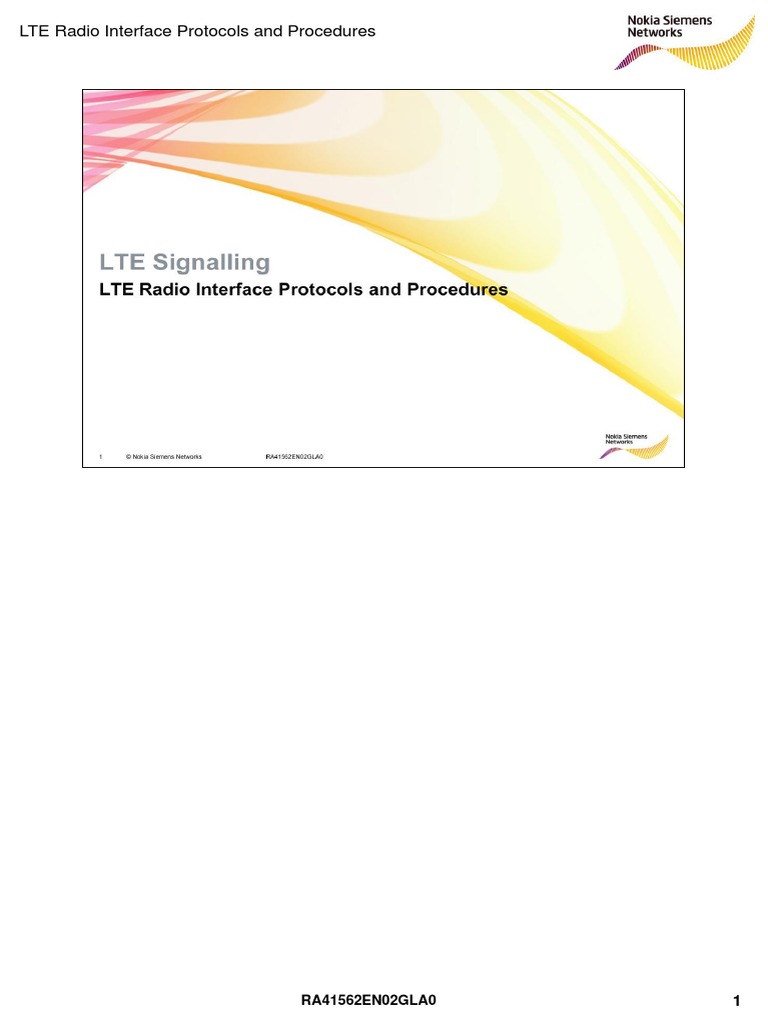 02 RA41562EN02GLA0 LTE Radio Interface Protocols and Procedures | PDF ...