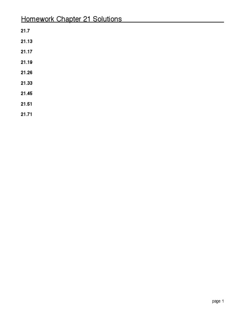 Homework Chapter 21 Solutions | PDF | Electronvolt | Gases
