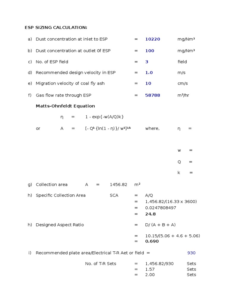 ESP Sizing Calculation (240315) | PDF | Science & Mathematics