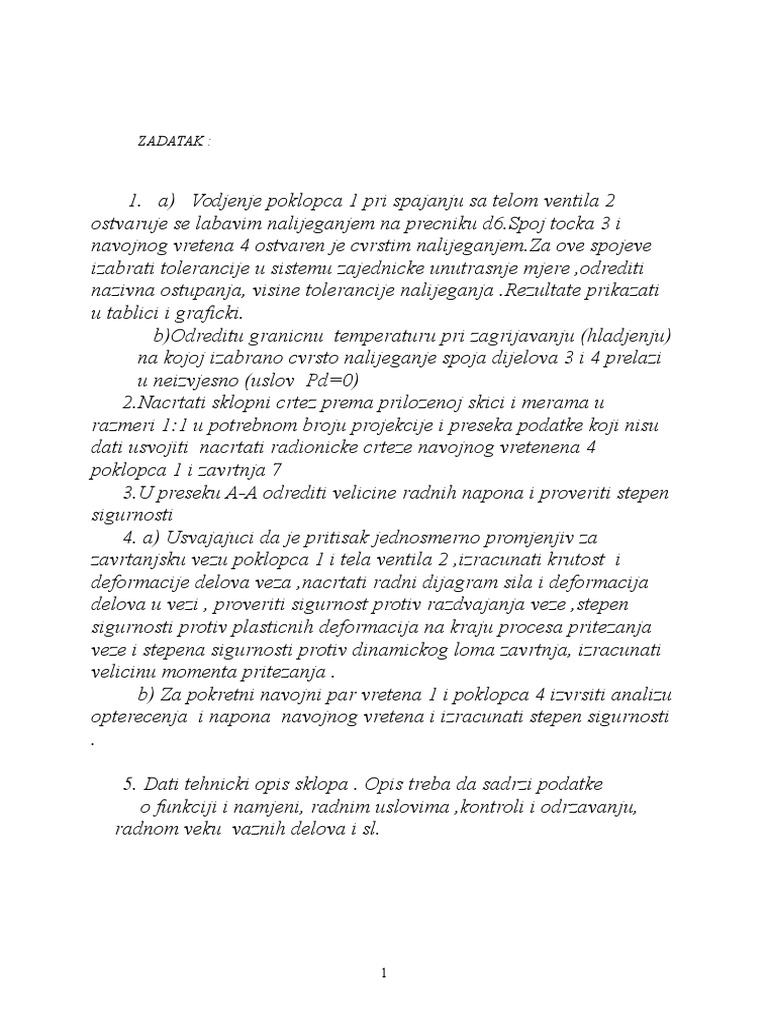 Proračun Ventila | PDF