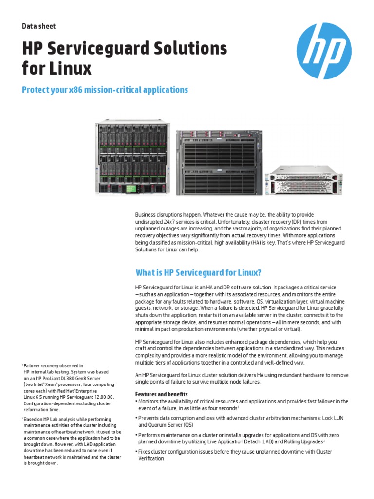 HP Service Guard Solution | PDF | Computer Cluster | Linux