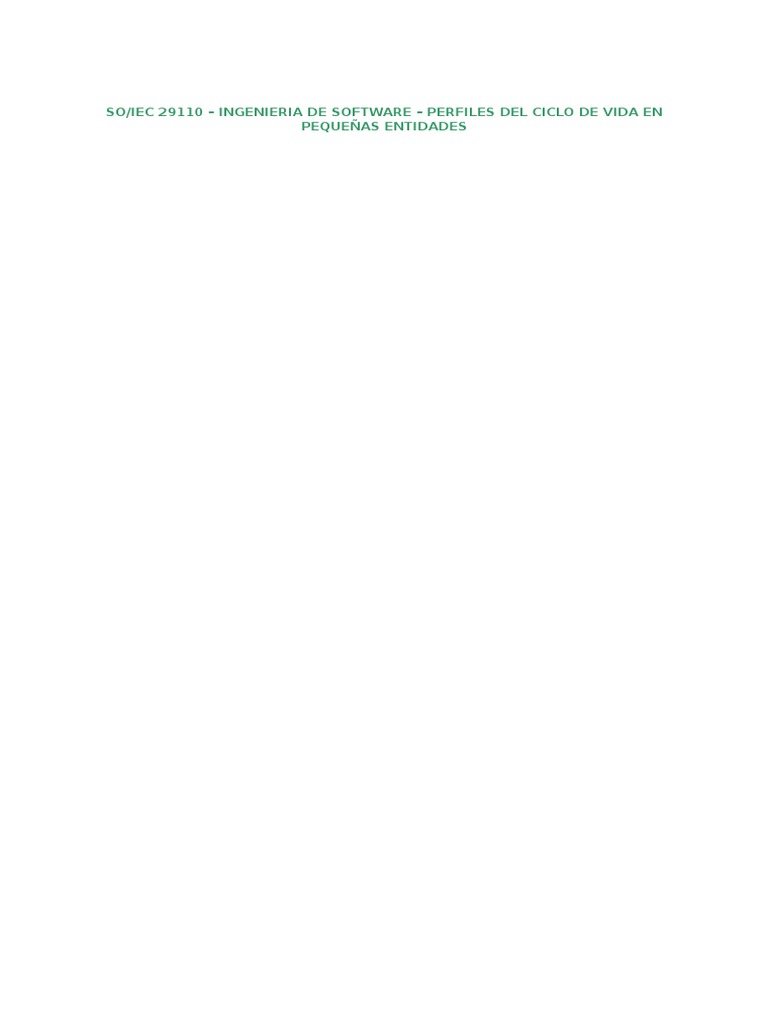 Iso 29110 | PDF | Gestión de tecnología de la información | Ingeniería