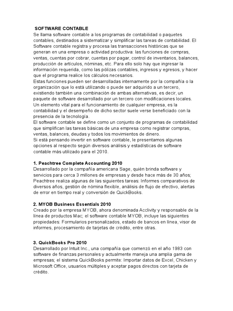 Software Contable | PDF | Software | Informática