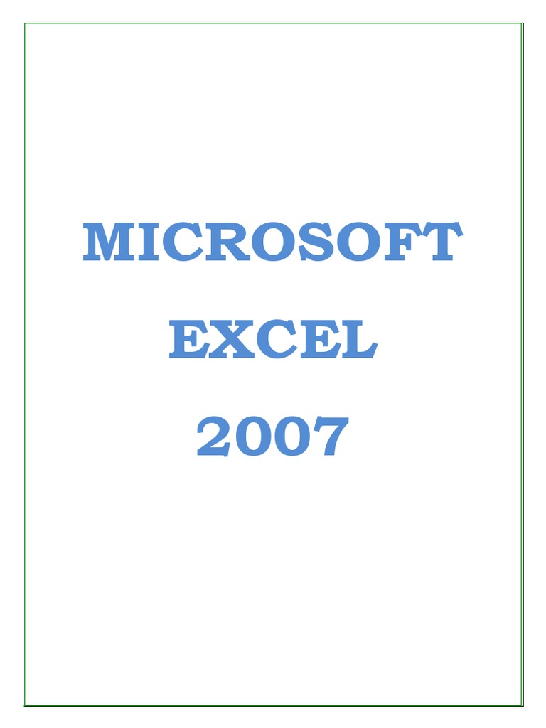 Manual Excel | PDF | Microsoft Excel | Hoja de cálculo