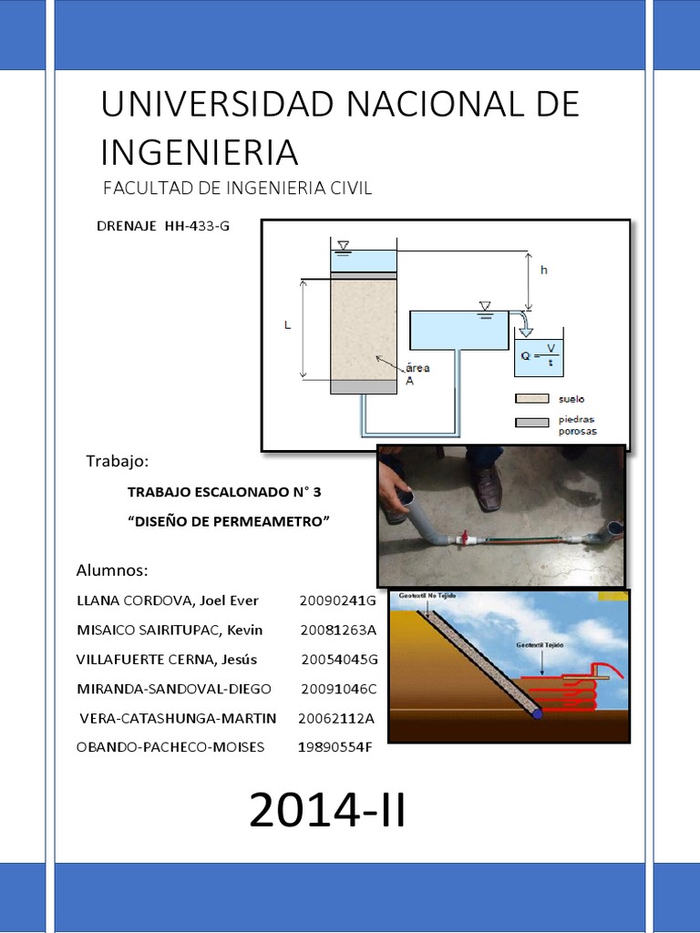 Permeametro | PDF | Permeabilidad (Ciencias de la Tierra) | Filtración