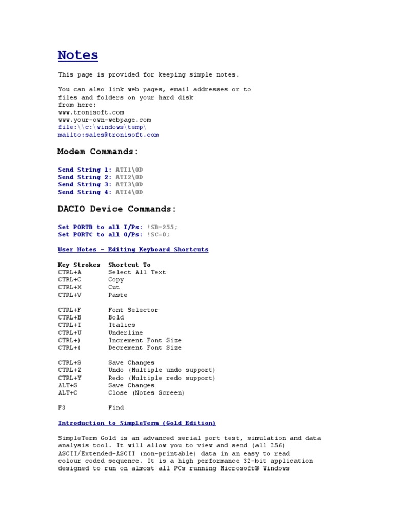 Notes: Modem Commands | Download Free PDF | Areas Of Computer Science ...