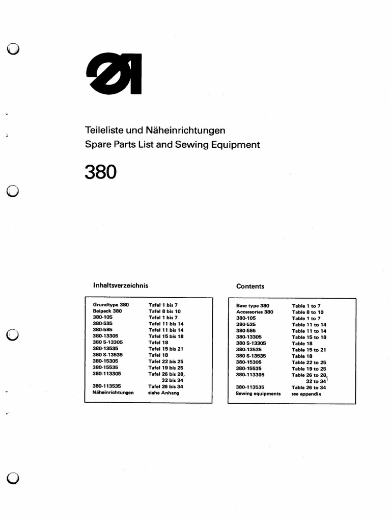 Durkopp Adler 380 | PDF