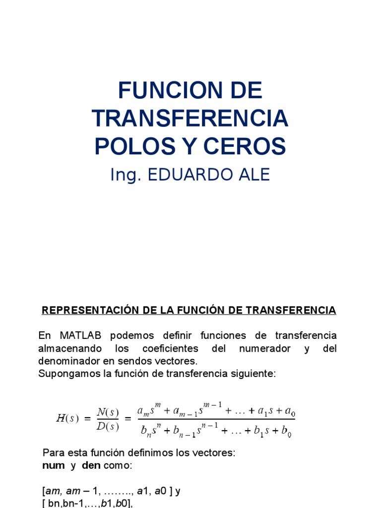 2.lab1 - Resumen TF PZ Matlab Teoria de Redes | PDF | Función ...