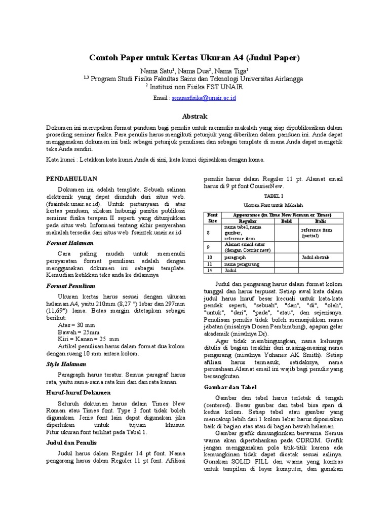 Contoh Paper Format Ieee | PDF