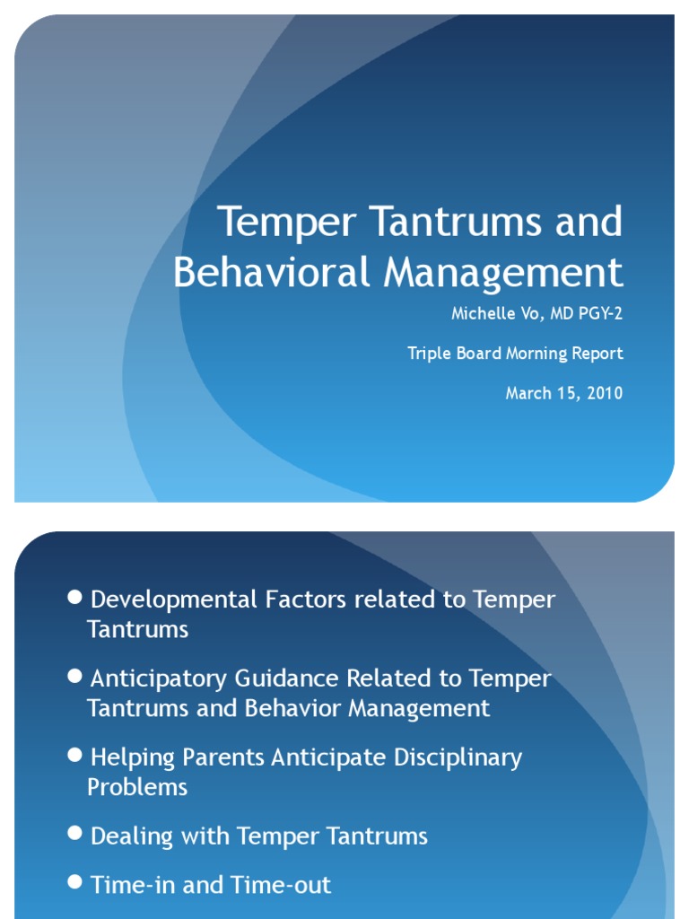 Temper Tantrums | PDF | Temperament | Toddler