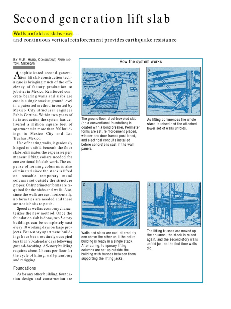 Second Generation of Lift Slab | PDF | Wall | Framing (Construction)