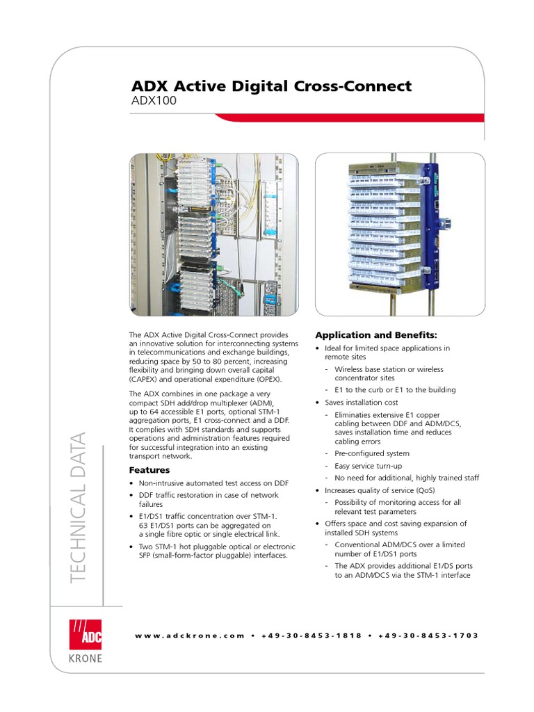 ADX100 | PDF | Telecommunications Infrastructure | Electrical Engineering