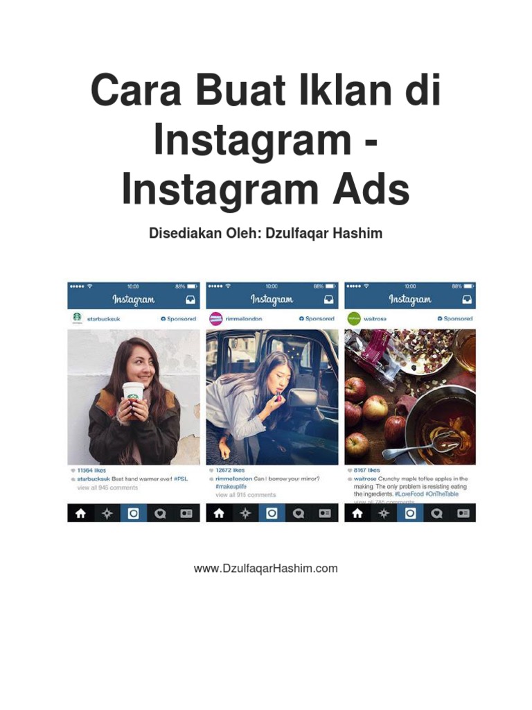 Cara Buat Iklan Berbayar Di Instagram Menggunakan Insta Ads | PDF