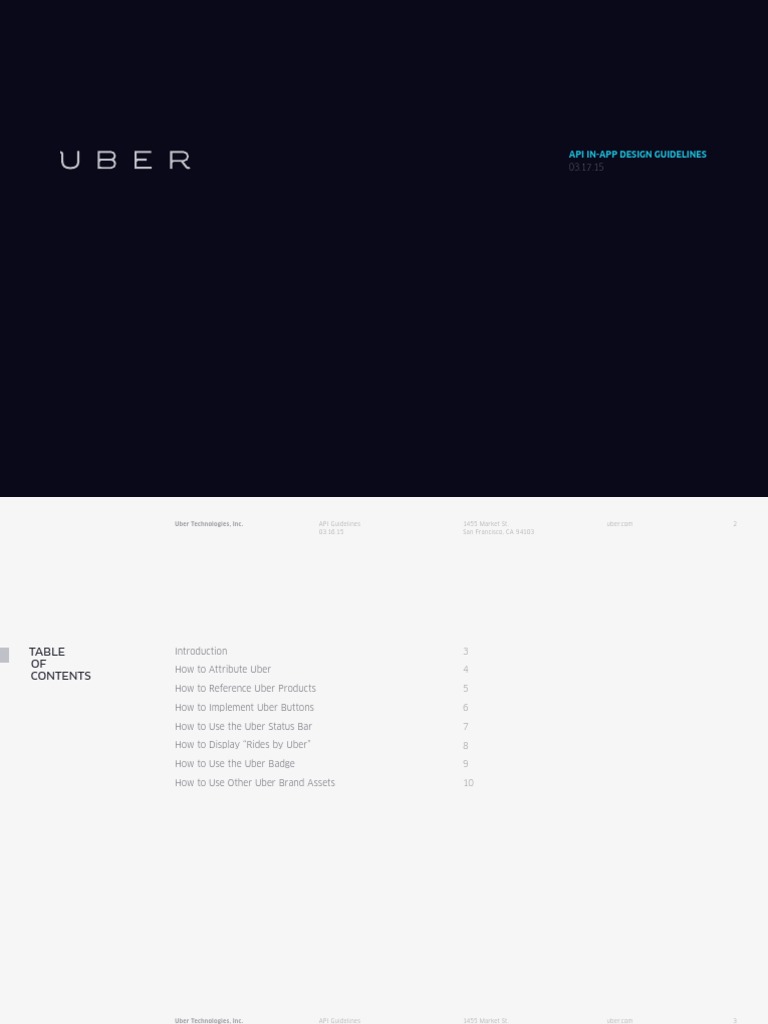 Uber API Design Guidelines 20150408 | PDF | Uber (Company) | Software