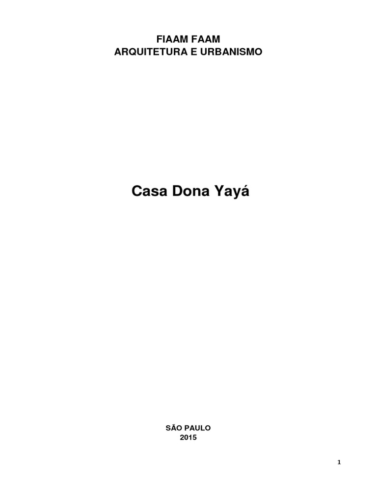 Casa de Dona Yayá: História e Restauração | PDF | Cidade | São Paulo