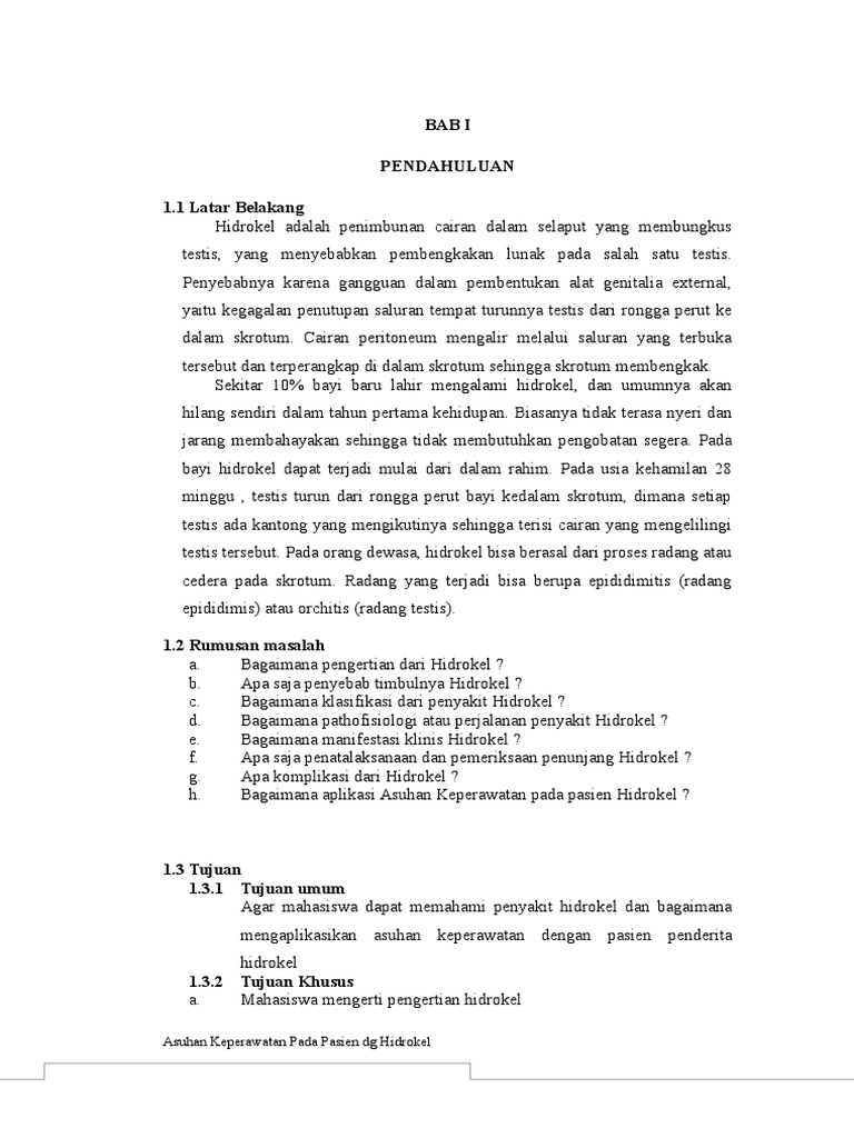 BAB I Hidrokel Print | PDF | Sains & Matematika
