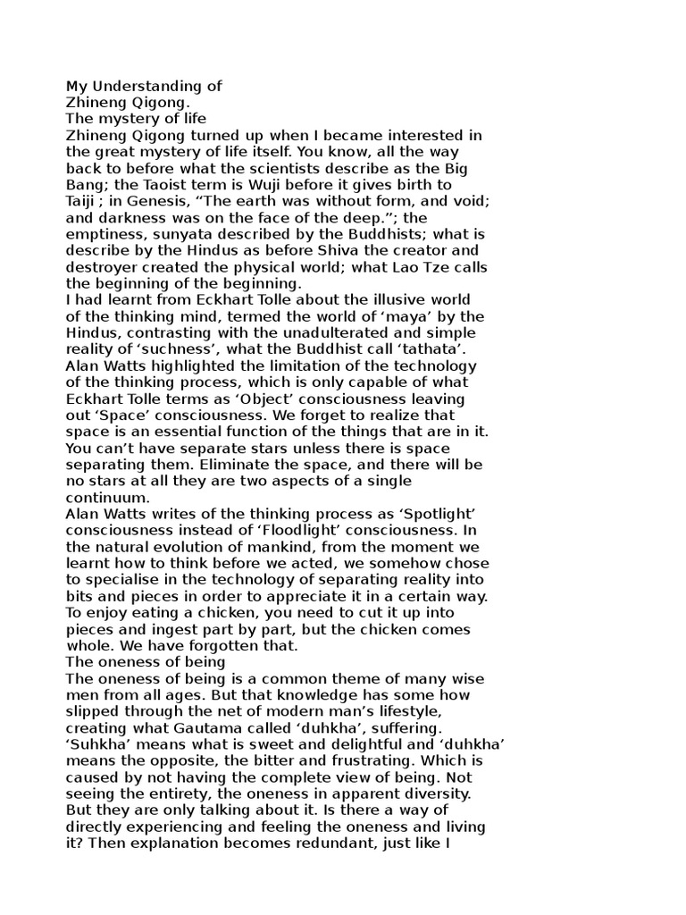 Zhineng Qigong, Using Yishi (Pang Ming) | Download Free PDF | Qigong | Qi