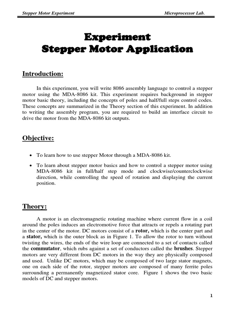 Stepper Motor | PDF | Electric Motor | Propulsion