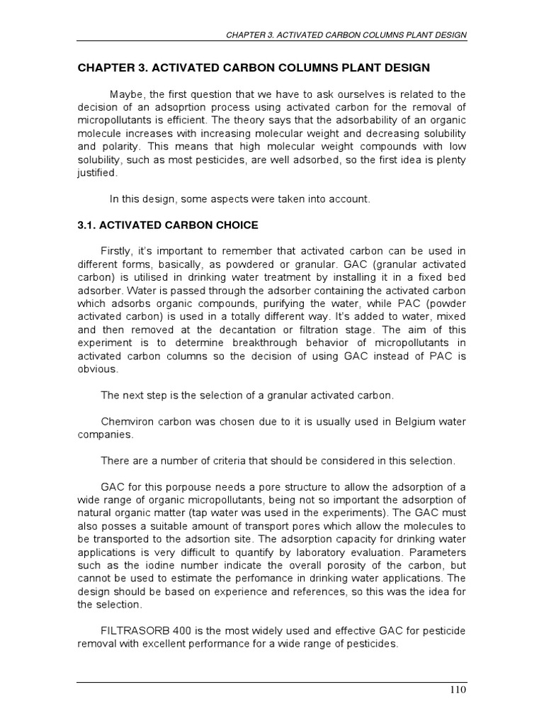Activated Carbon Column Design Guide | PDF | Home & Garden